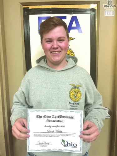 Martig receives credential from the Ohio Agribusiness Association ...